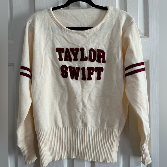 Taylor Swift | Sweaters | Rare Red Taylor Swift Varsity Sweater | Poshmark